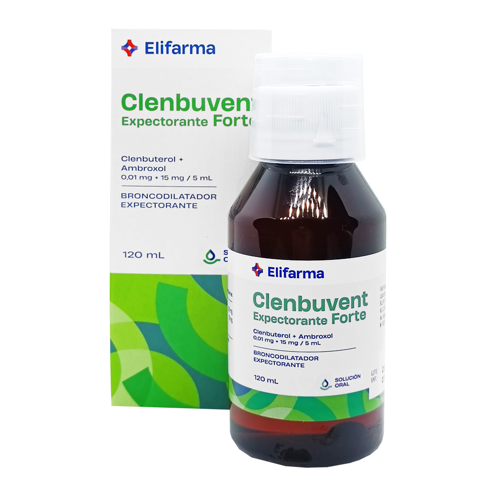 Clenbuvent Expectorante Forte 0,01 mg + 15mg/5mL Solución oral | Elifarma